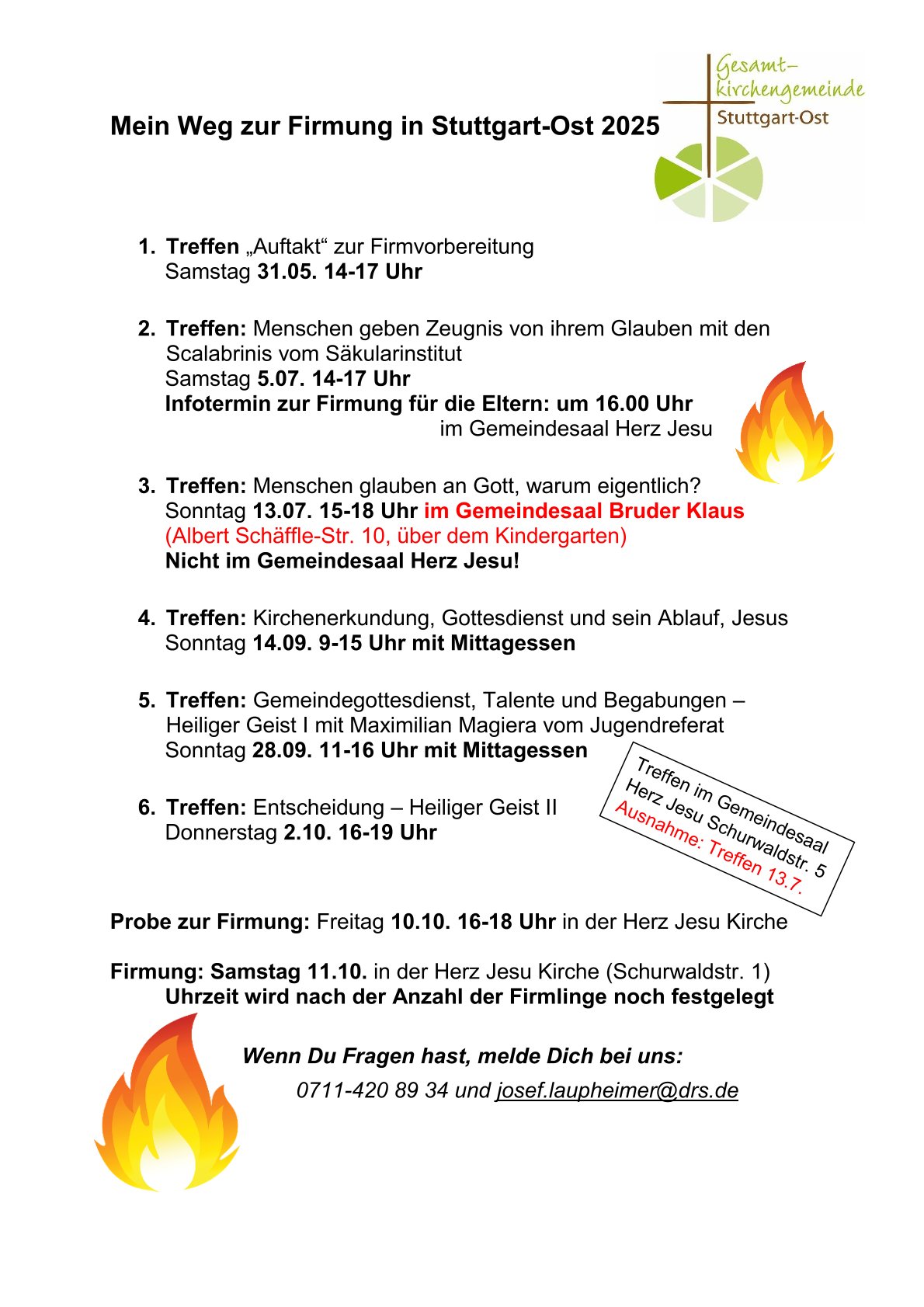 Gesamtkirchengemeinde Stuttgart-Ost: Firmung